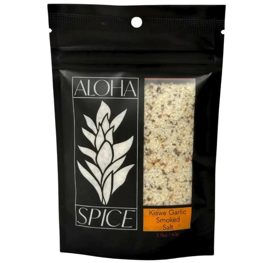 Aloha Spice Kiawe Smoked Garlic Hawaiian Sea Salt | Tastes of Aloha