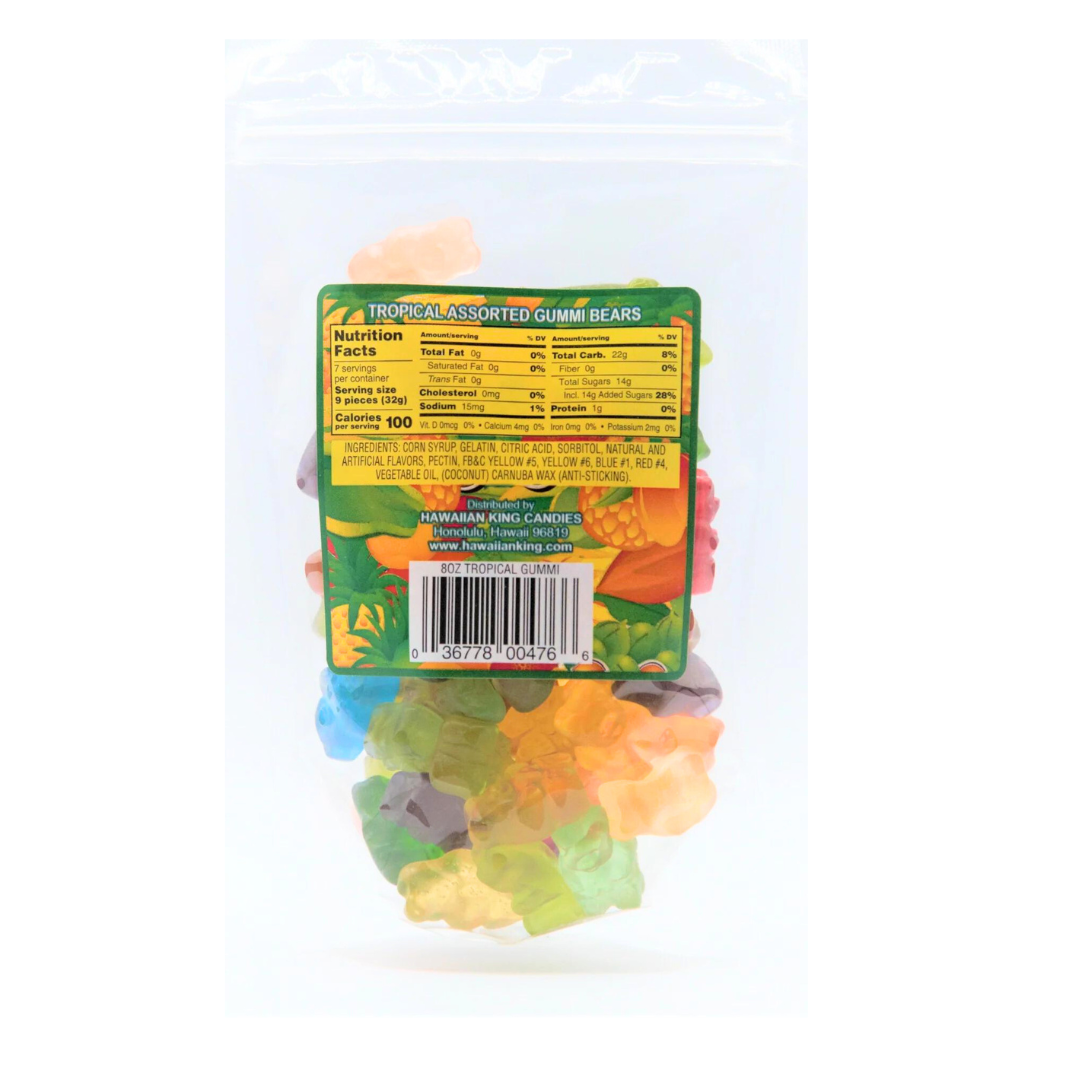 Fruits of the Islands Tropical Assorted Fruit Gummi Bears | Tastes of Aloha