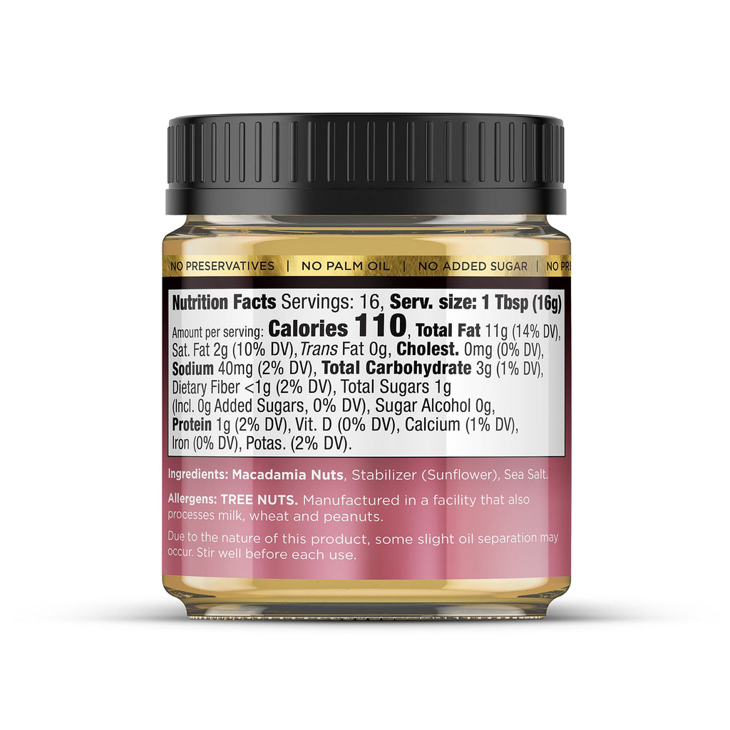 Macadamia Nut Butter Sea Salt Flavor (1 Flavor, 1 Jar) | Tastes of Aloha